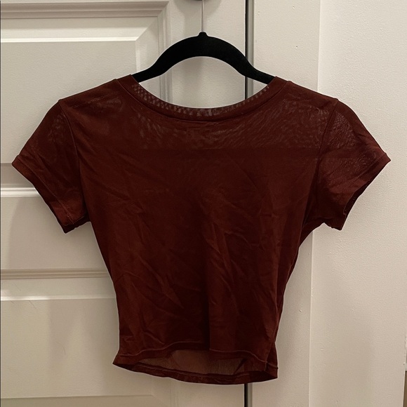 Free People | Tops | Free People Brown Mesh Top | Poshmark